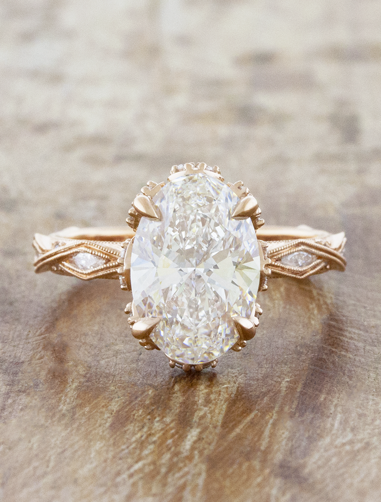 Odette: Ornate Oval Diamond Vintage Inspired Engagement Ring | Ken & Dana – Ken & Dana Design