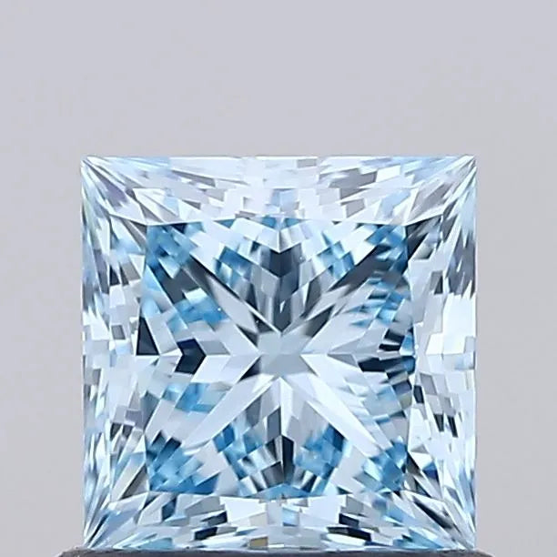 0.90ct Princess Lab Grown Diamond (Colour Fancy Intense Blue, Clarity ...