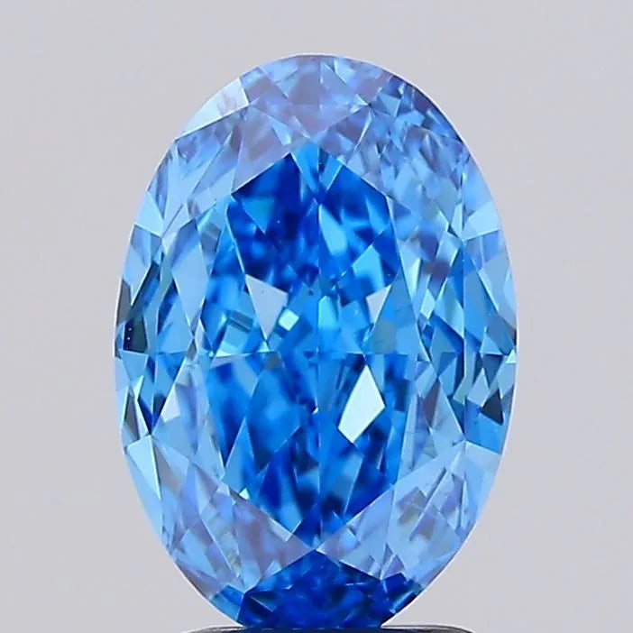 2.51ct Oval Lab Grown Diamond (Colour Fancy Vivid Blue, Clarity VS2, I ...