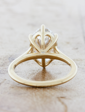 Angel - 6-Prong Oval Solitaire with Vintage Floral Basket & Hidden ...