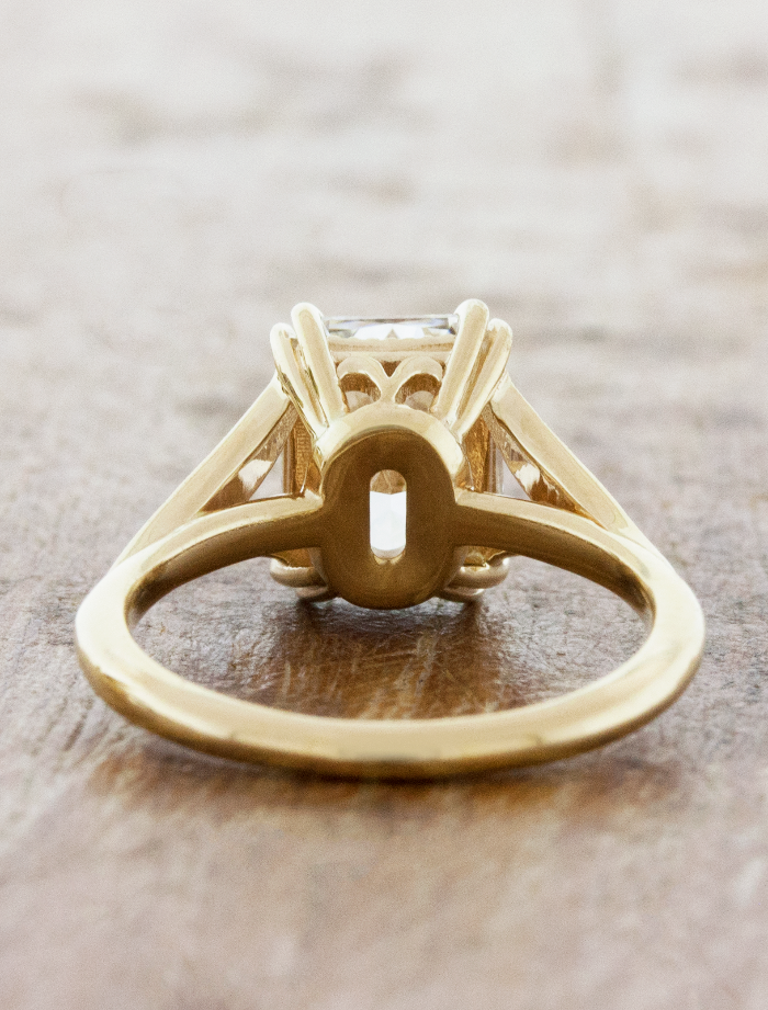 Lexeen: Radiant Cut Split Shank Vintage Inspired Engagement Ring | Ken ...