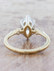 Piper: Modern Two-Toned Three-Stone Marquise Engagement Ring with Kite ...