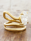 Remi: Bold, Sculptural Wrap Around Oval Cut Engagement Ring | Ken & Dana Design