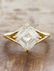 Yorke: Modern Split Shank Asscher Cut Engagement Ring | Ken & Dana Design