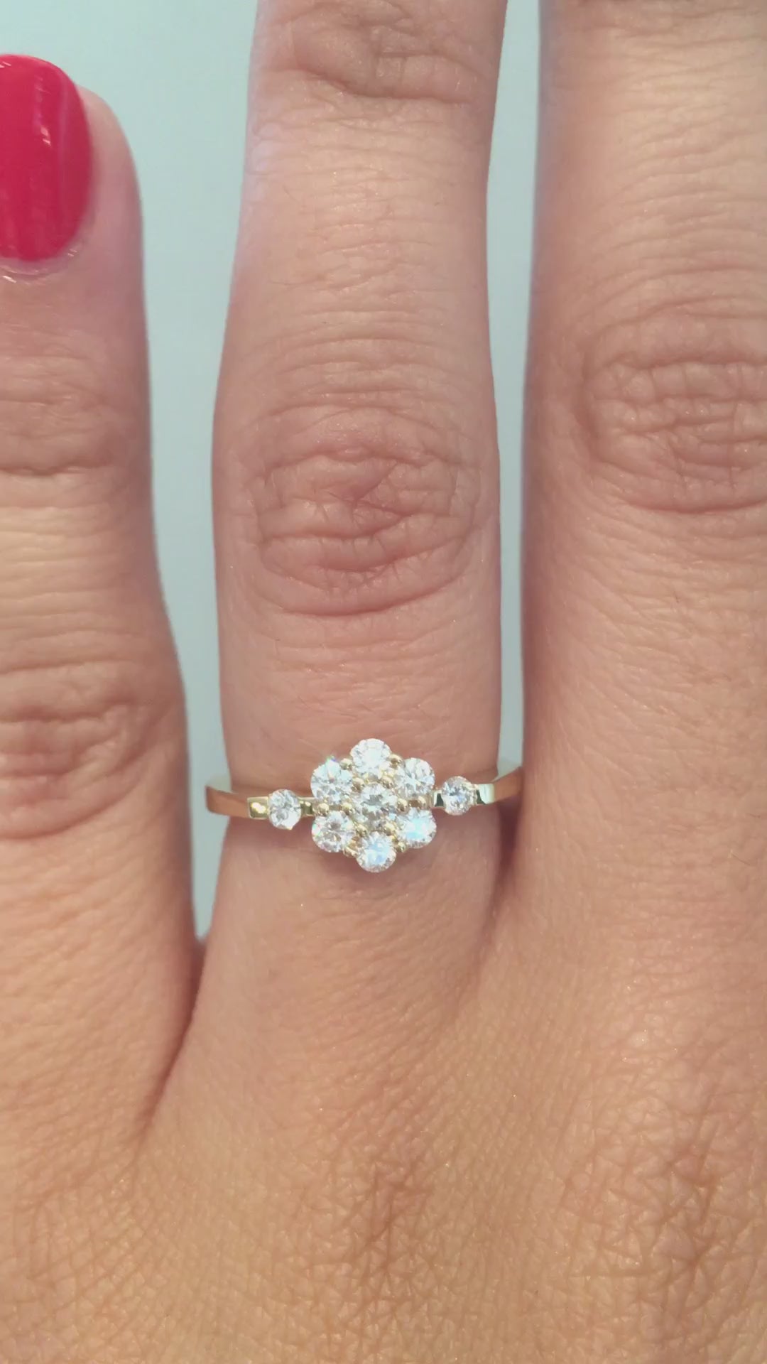 Twila: Cluster Engagement Ring | Ken & Dana Design
