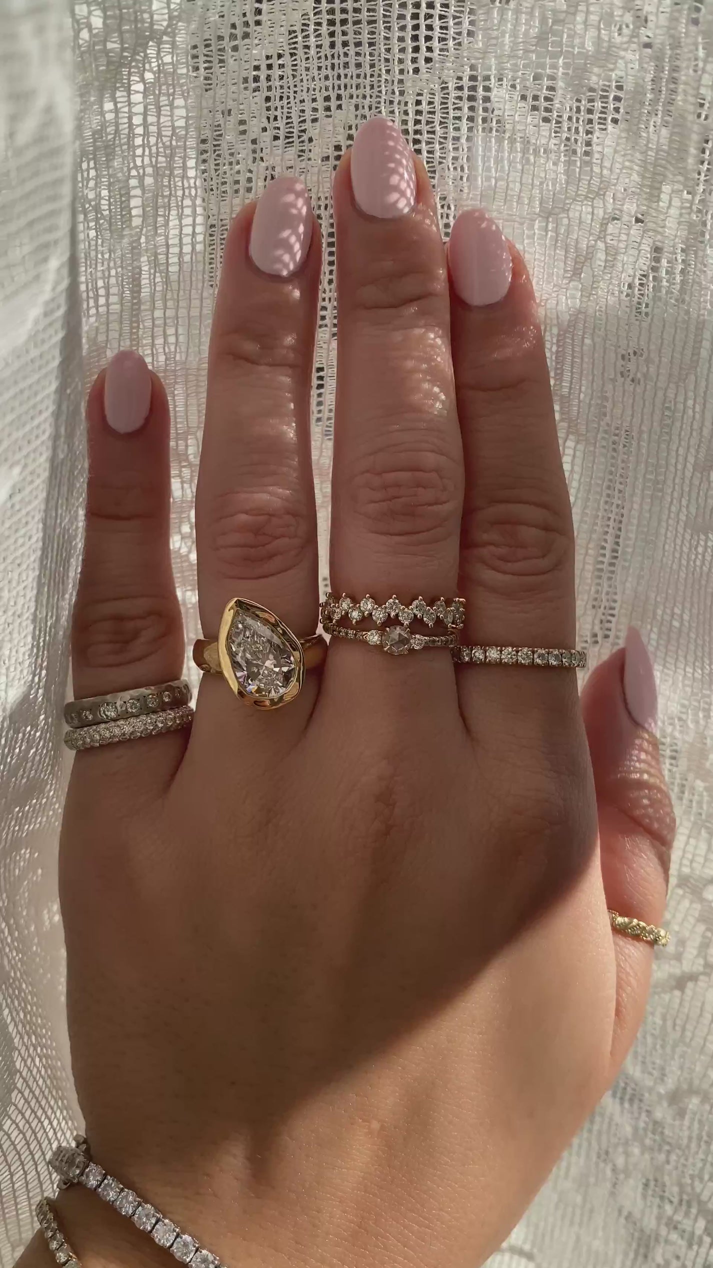 Eden: Bold, Chunky Bezel Engagement Ring with Pear Cut Diamond | Ken ...