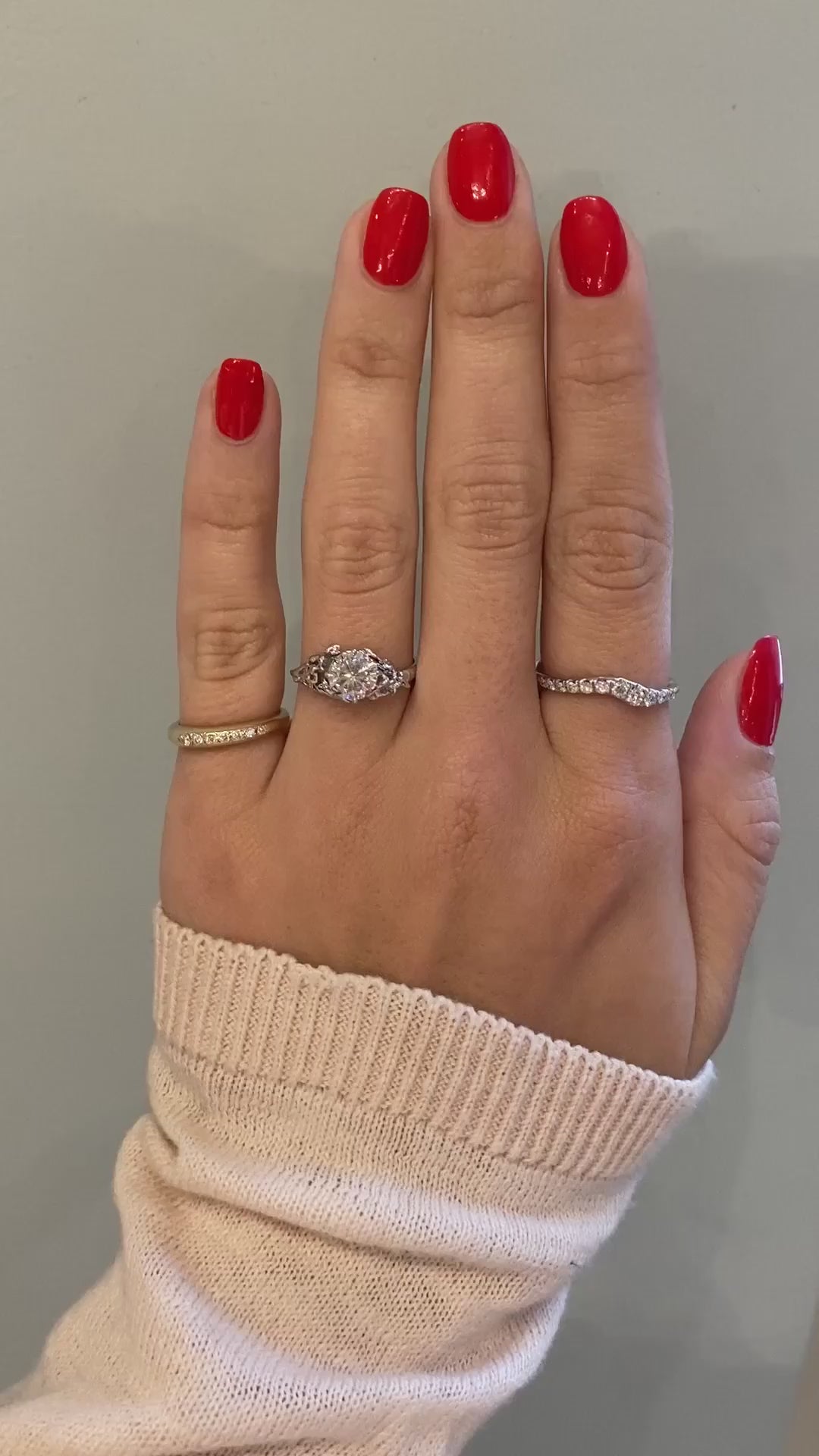 Devi: Rose & Floral Diamond Engagement Ring | Ken & Dana Design