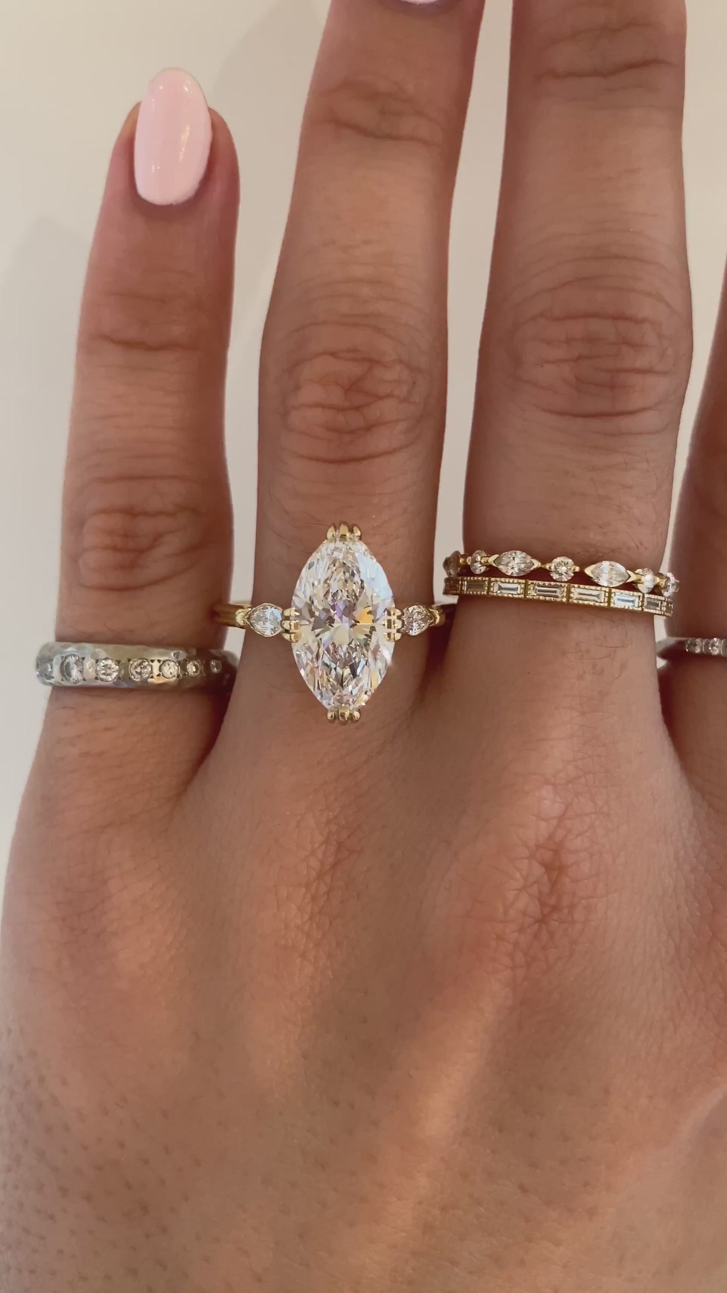 Trinity: Three Stone Marquise Triple Prong Engagement Ring | Ken & Dana ...