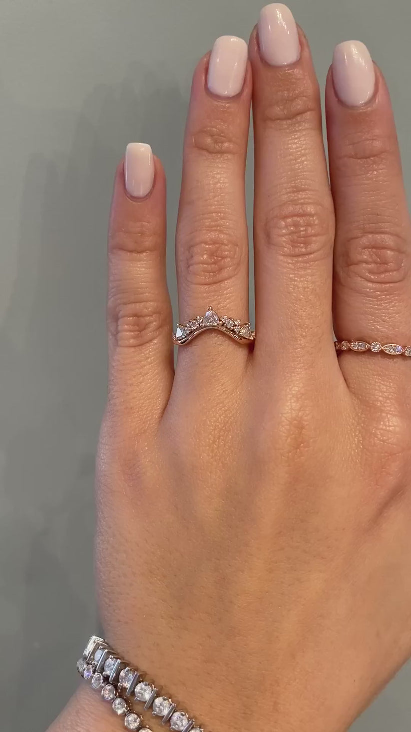 Tempest: Intricate Wedding Ring with Trillion & Round Diamonds | Ken ...