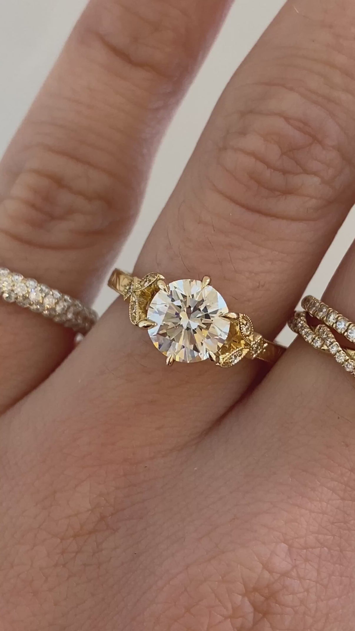 Gemma: Round Diamond Vintage Inspired Engagement Ring | Ken & Dana Design