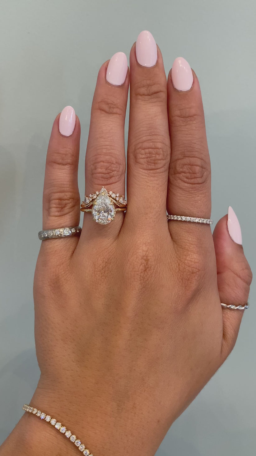 Tempest: Intricate Wedding Ring with Trillion & Round Diamonds | Ken ...