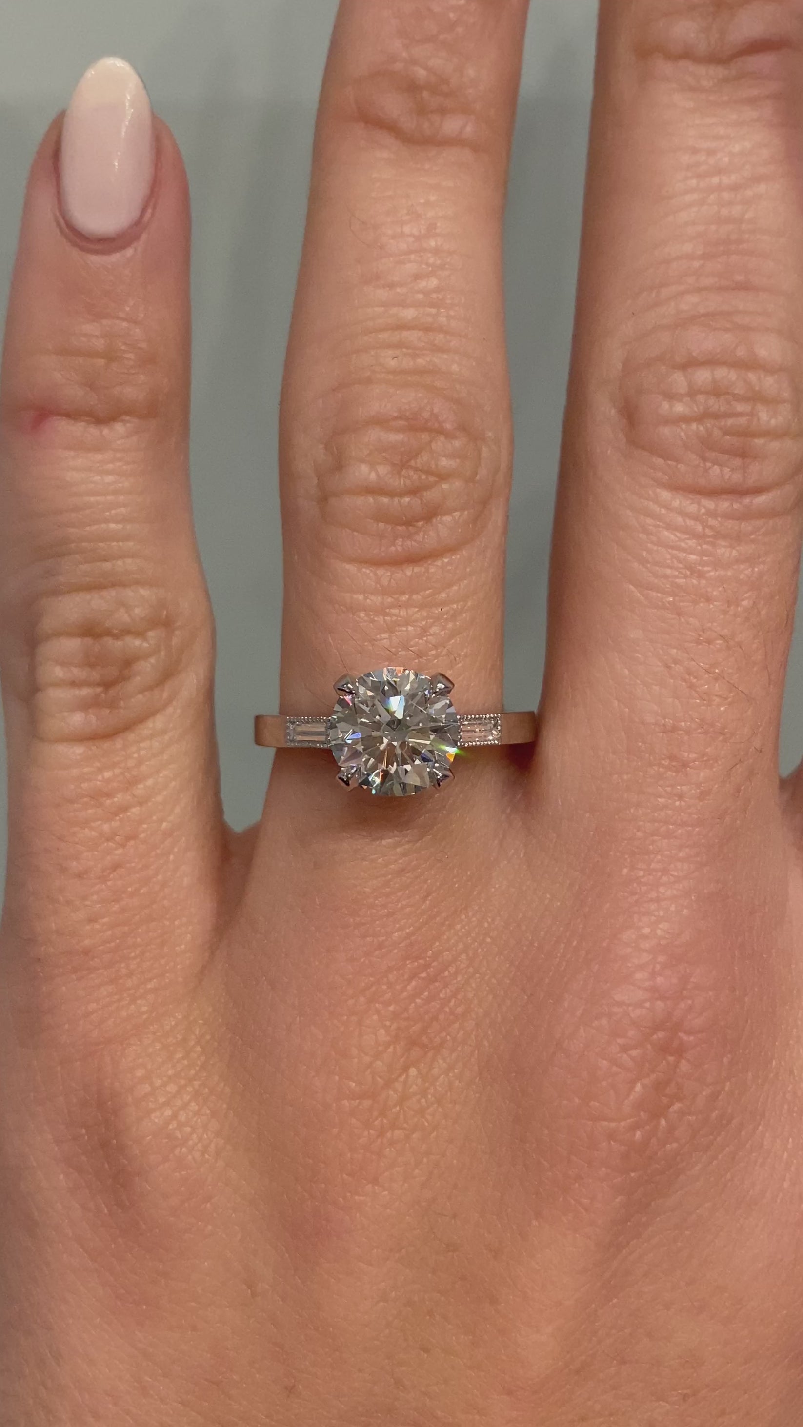 Latimer: Round Diamond 3-Stone Engagement Ring | Ken & Dana – Ken ...