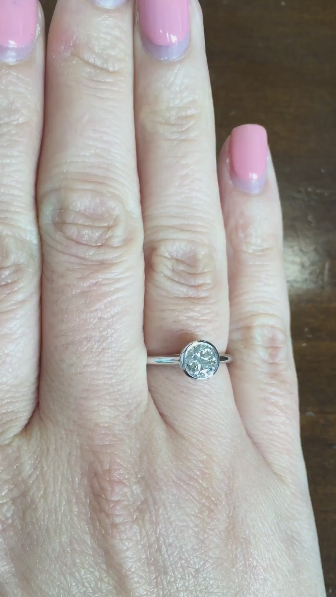 Myra: Bezel Set Round Diamond Engagement Ring | Ken & Dana – Ken & Dana Design