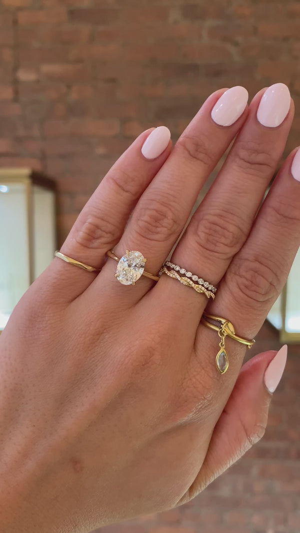 Magnolia: Oval Solitaire with Hidden Halo and Hidden Gems | Ken & Dana ...