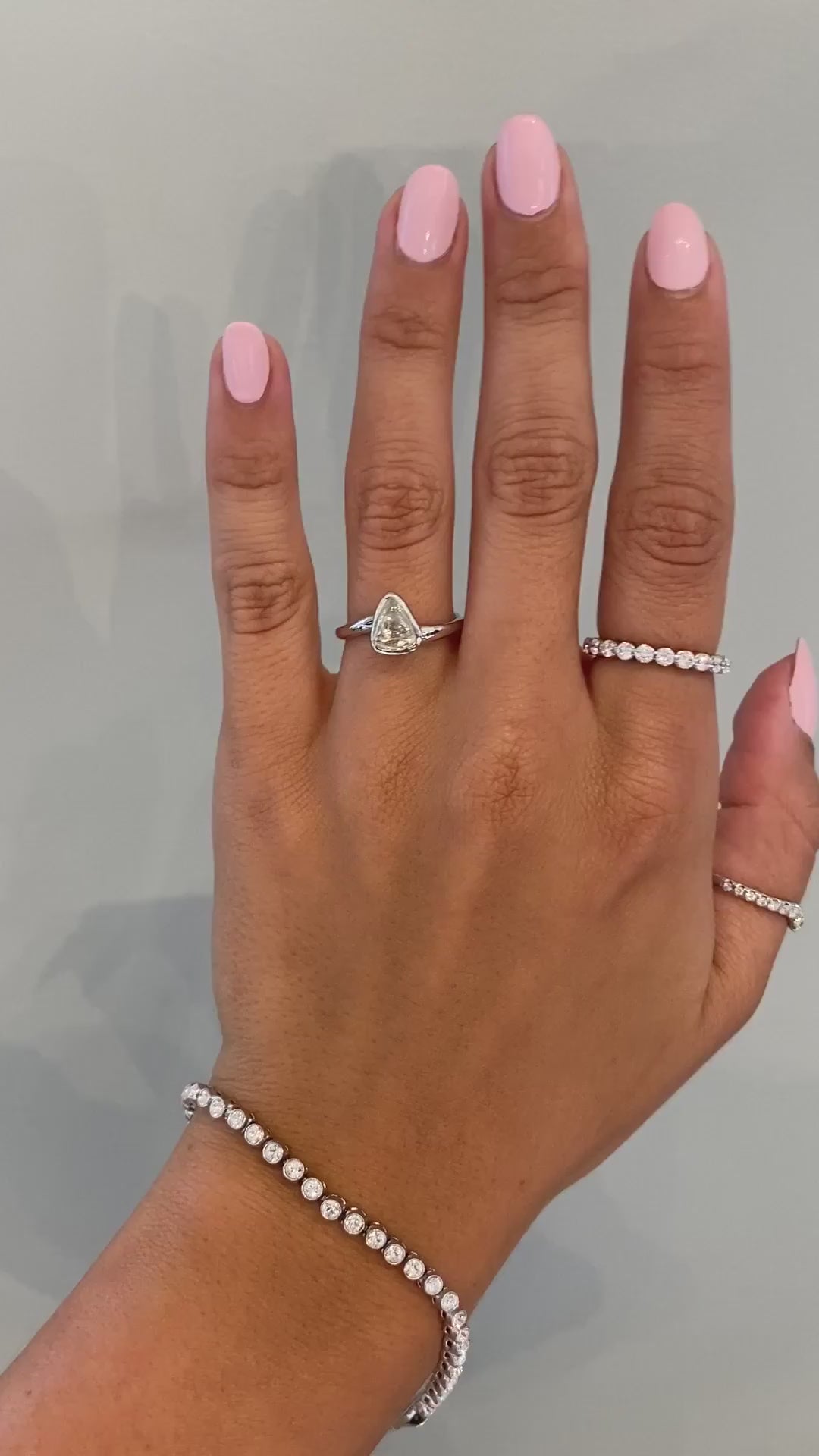 Sophian: Rough Trillion Diamond, Bezel Set Engagement Ring | Ken & Dana ...