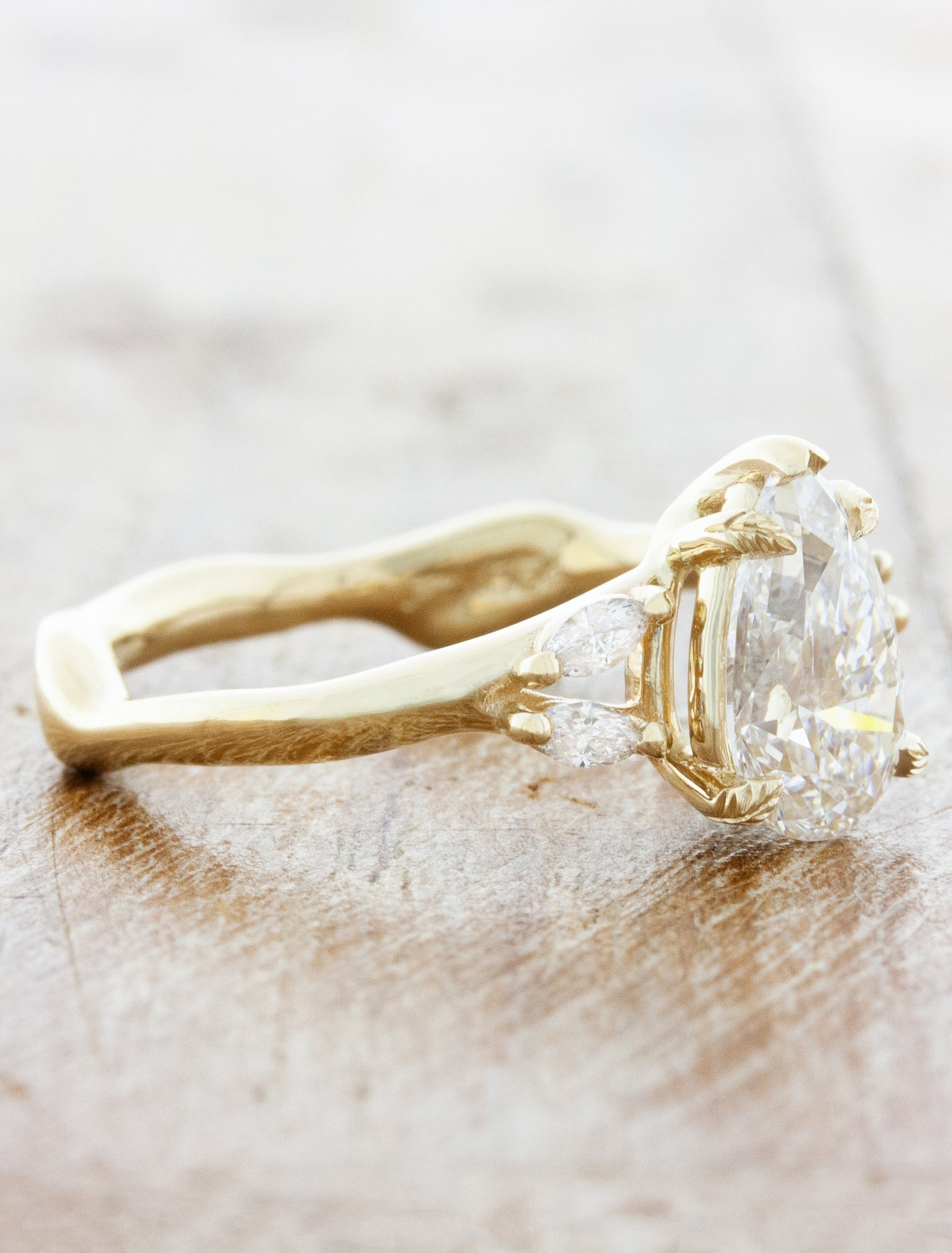 Adamaris: Nature-Inspired Pear Diamond Engagement Ring | Ken & Dana – Ken & Dana Design