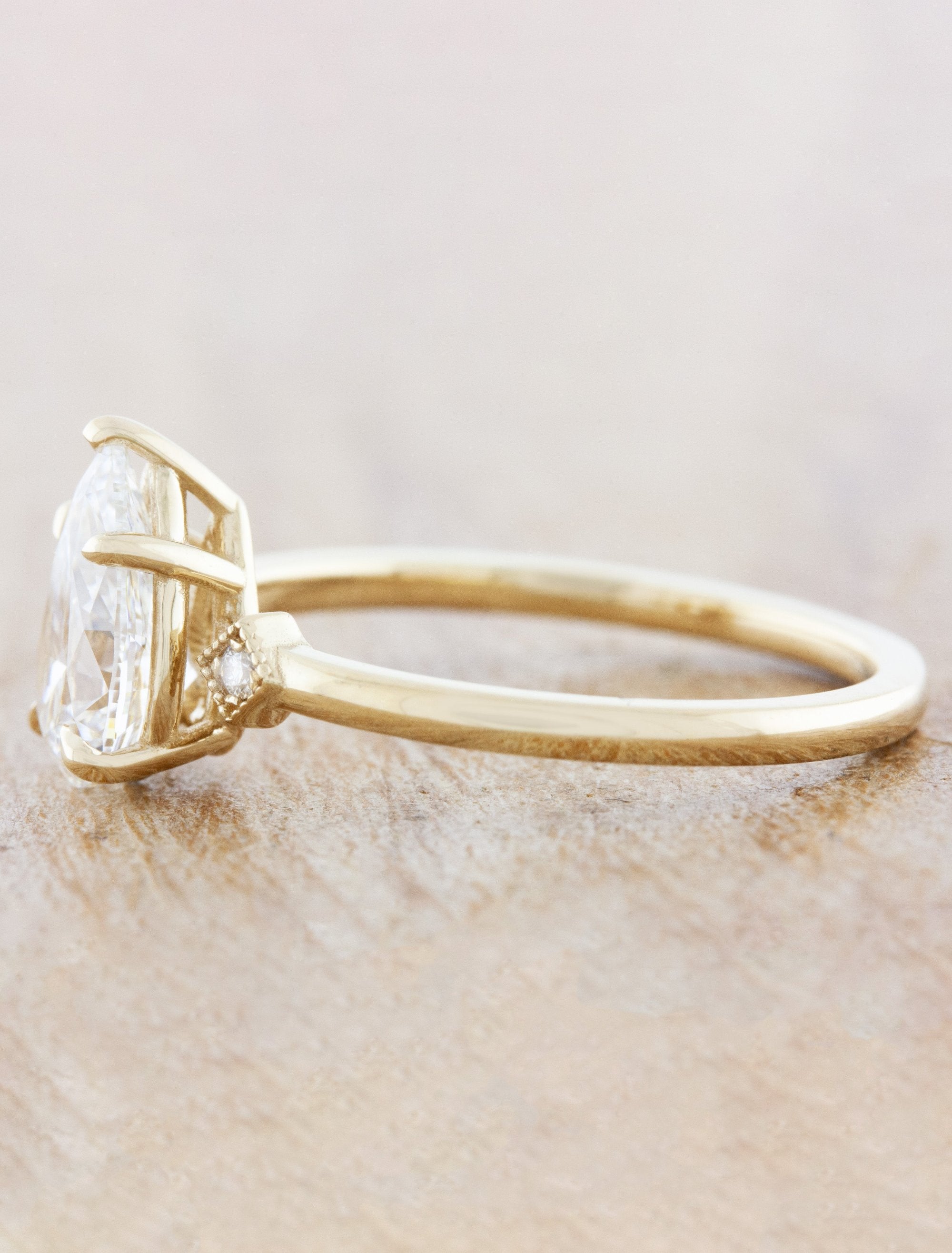 Bianca: Vintage-Inspired Dainty Three-Stone Engagement Ring | Ken ...