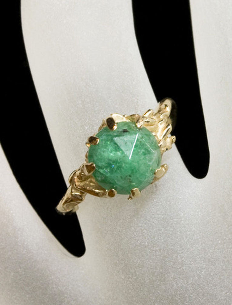 Colette Emerald: Unique Natural Emerald Ring | Ken & Dana Design