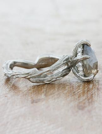 Cyrus: Nature-Inspired Split Shank Salt & Pepper Rustic Diamond ...