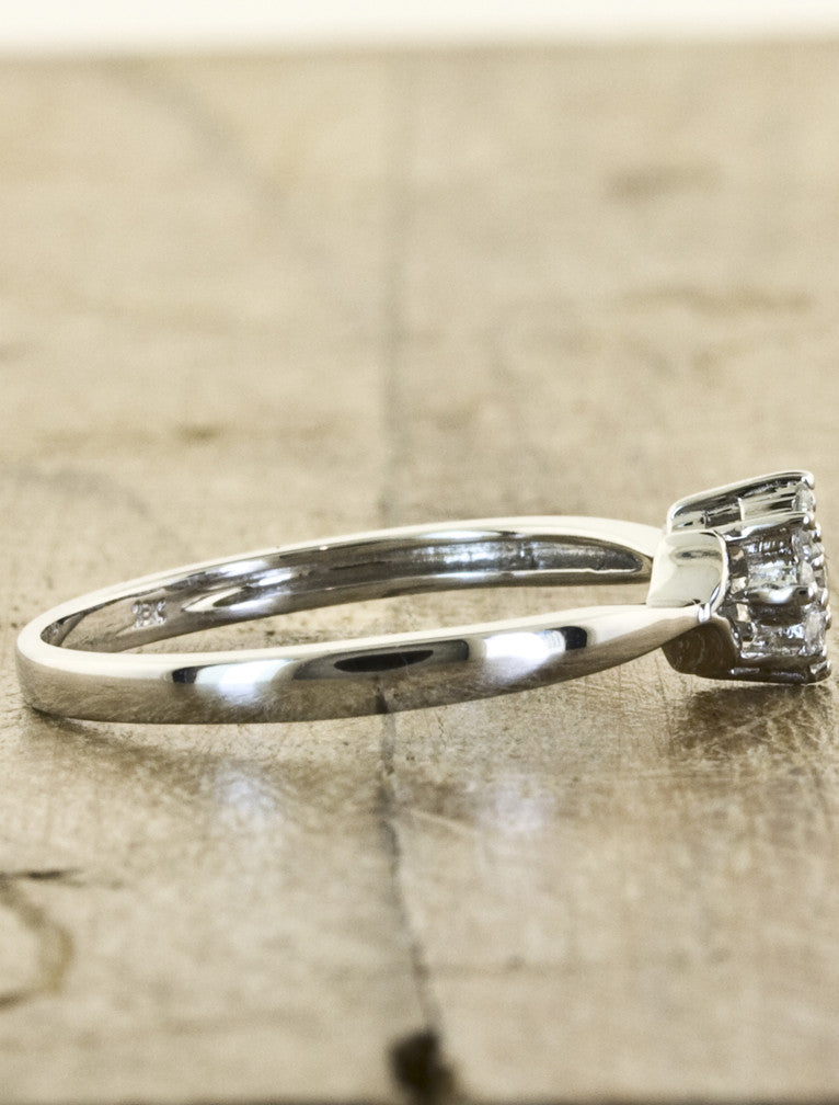Fada: Diamond Cluster Engagement Ring | Ken & Dana Design
