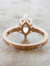 Lola: Vintage-Inspired Filigree Marquise Diamond Engagement Ring | Ken & Dana Design