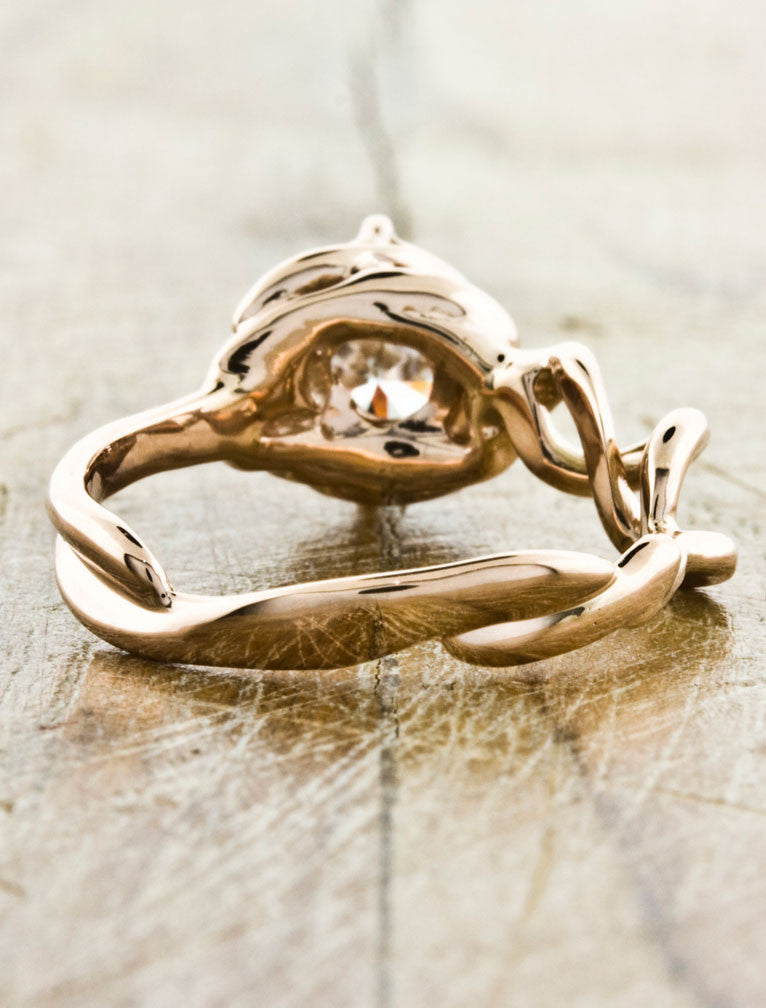 Mandy: Twisted Double Helix Band Engagement Ring | Ken & Dana Design