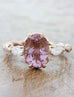 Marcellina: Rose Gold Oval Morganite Twisted Band Ring | Ken & Dana Design