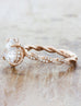 Mirabelle: Round Diamond, Twisted Band Ring | Ken & Dana Design
