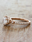 Monika: Vintage-Inspired Round Diamond Engagement Ring with Hidden Halo ...
