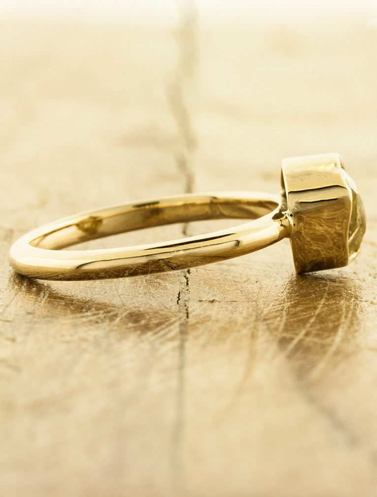 Raw Diamond Mens Ring