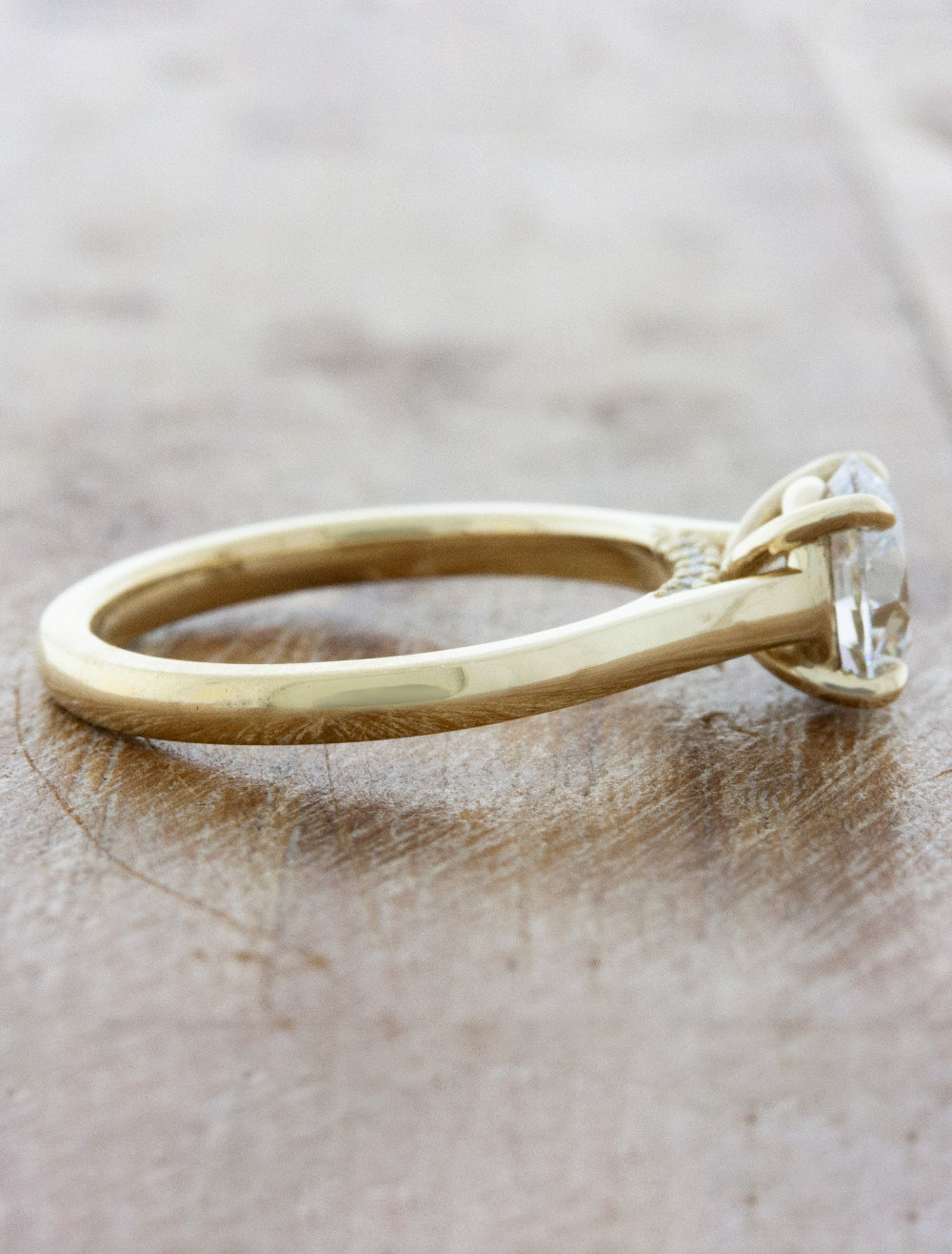 Sansa: Round Diamond Solitaire Engagement Ring with Hidden Diamonds ...