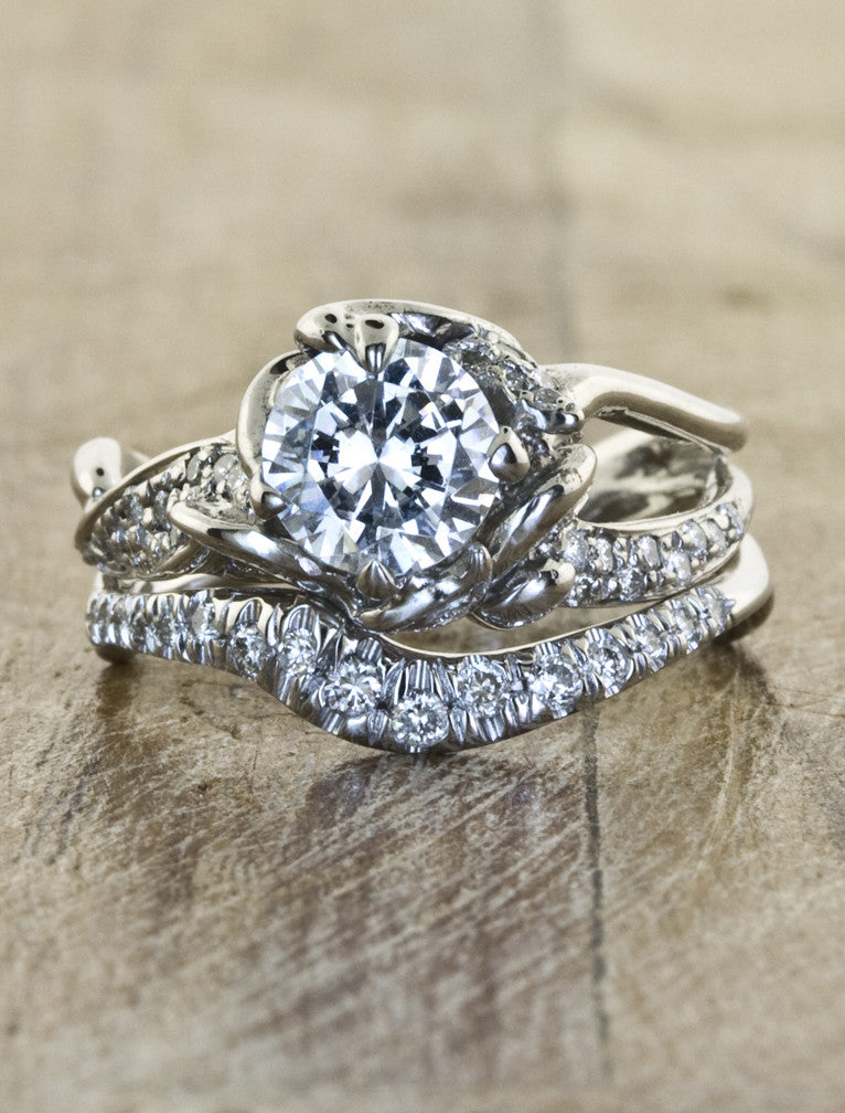 Sundara: Unique Sculptural Split Shank Diamond Ring | Ken & Dana