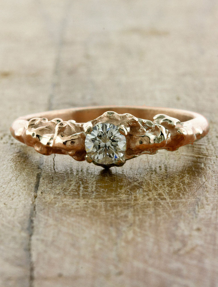 Sienna: Sculptural Organic Diamond Engagement Ring | Ken & Dana