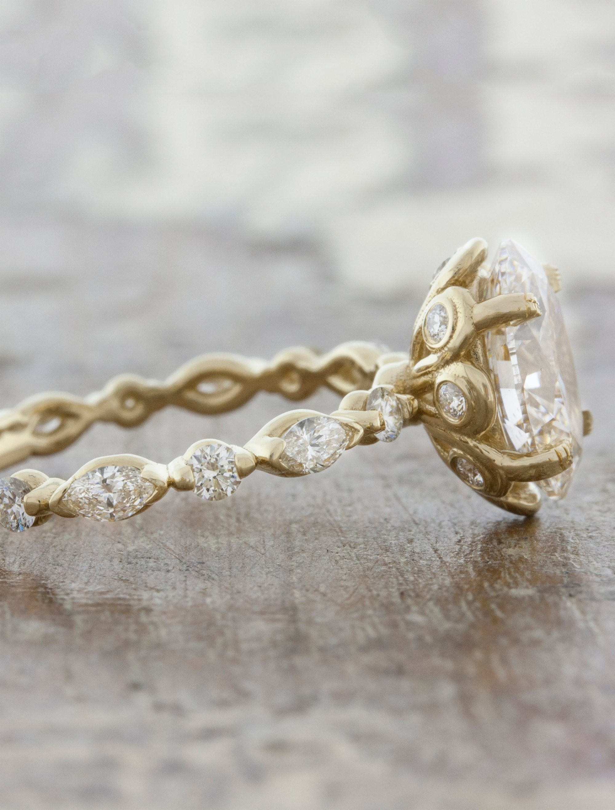 Carissa: Oval Diamond Engagement Ring with Delicate Band | Ken & Dana ...