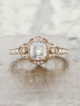 Kimberly: Antique Style Round Diamond Engagement Ring | Ken & Dana ...