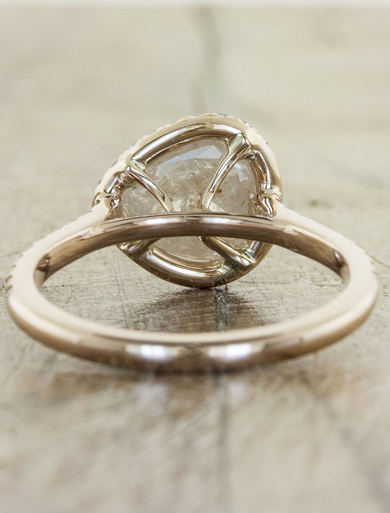 Audrix: Rustic Pink Diamond Rose Gold Ring | Ken & Dana Design