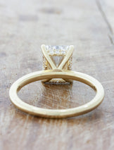 Zilli: Radiant Cut Simple Solitaire with Hidden Halo | Ken & Dana Design
