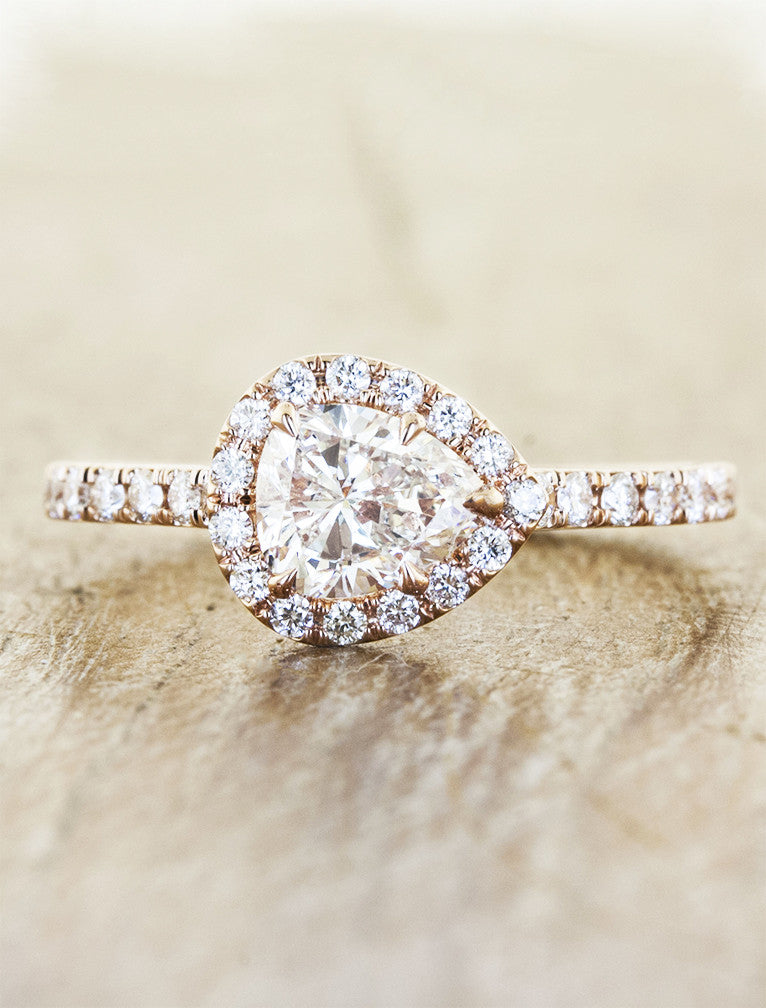 Audrix: Rustic Pink Diamond Rose Gold Ring | Ken & Dana Design