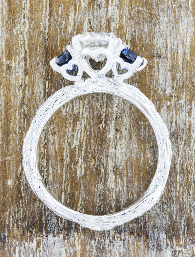 Prairie: Three Stone Diamond & Alexandrite Ring | Ken & Dana Design