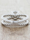 Lassie: Round diamond set with a split rope band | Ken & Dana Design