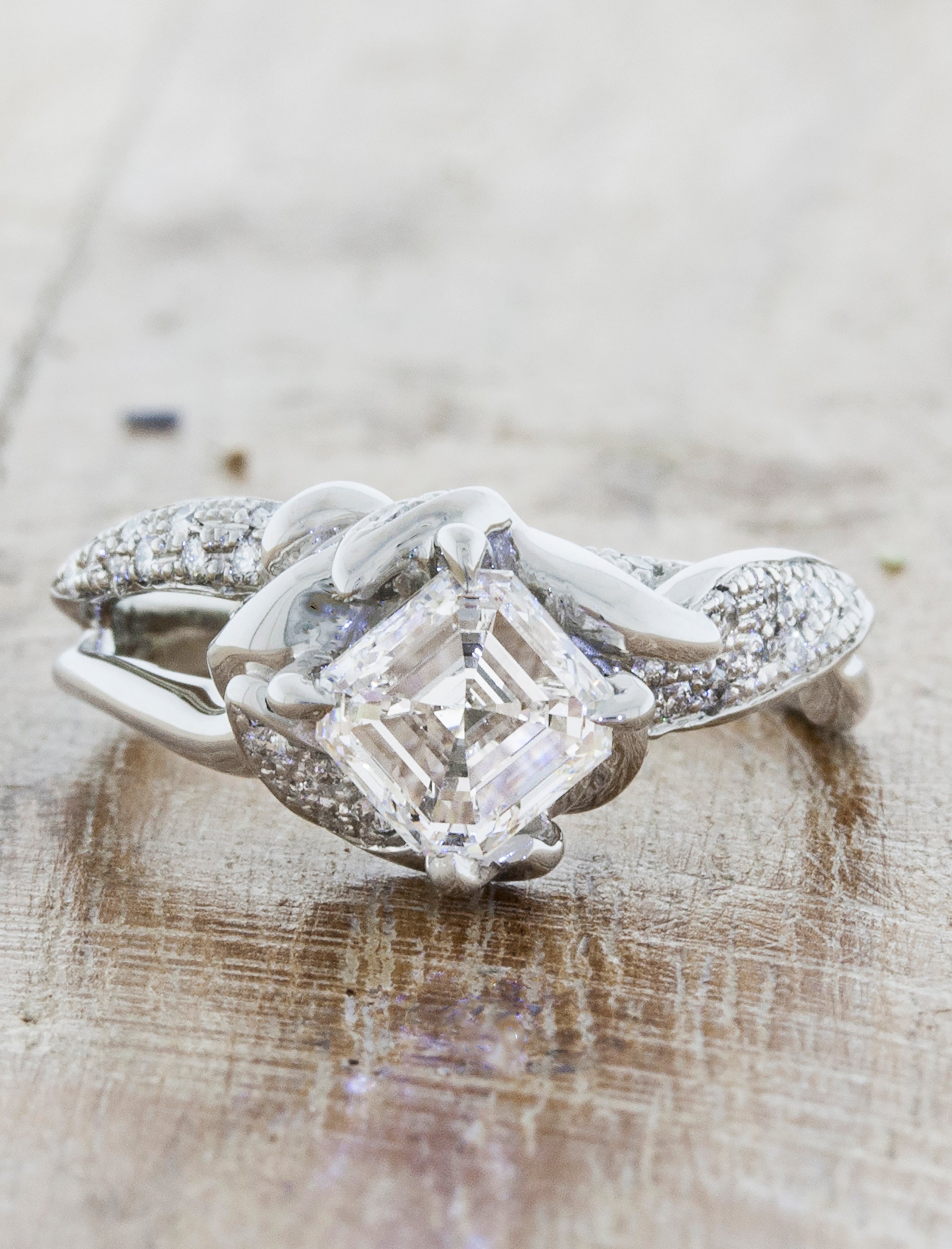 Sundara: Unique Sculptural Split Shank Diamond Ring | Ken & Dana