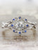Helen: Floral Diamond & Sapphire Engagement Ring | Ken & Dana Design