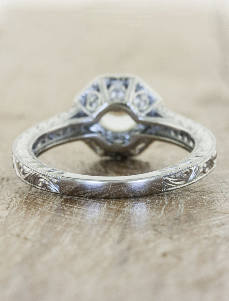 Viola: Art Deco Inspired Diamond & Sapphire Ring | Ken & Dana Design