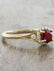 Carey: Ruby Yellow Gold Engagement Ring | Ken & Dana Design