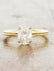 Vee: Modern 3.0 Carat Oval Diamond Ring, Double 2mm Gold Band | Ken ...