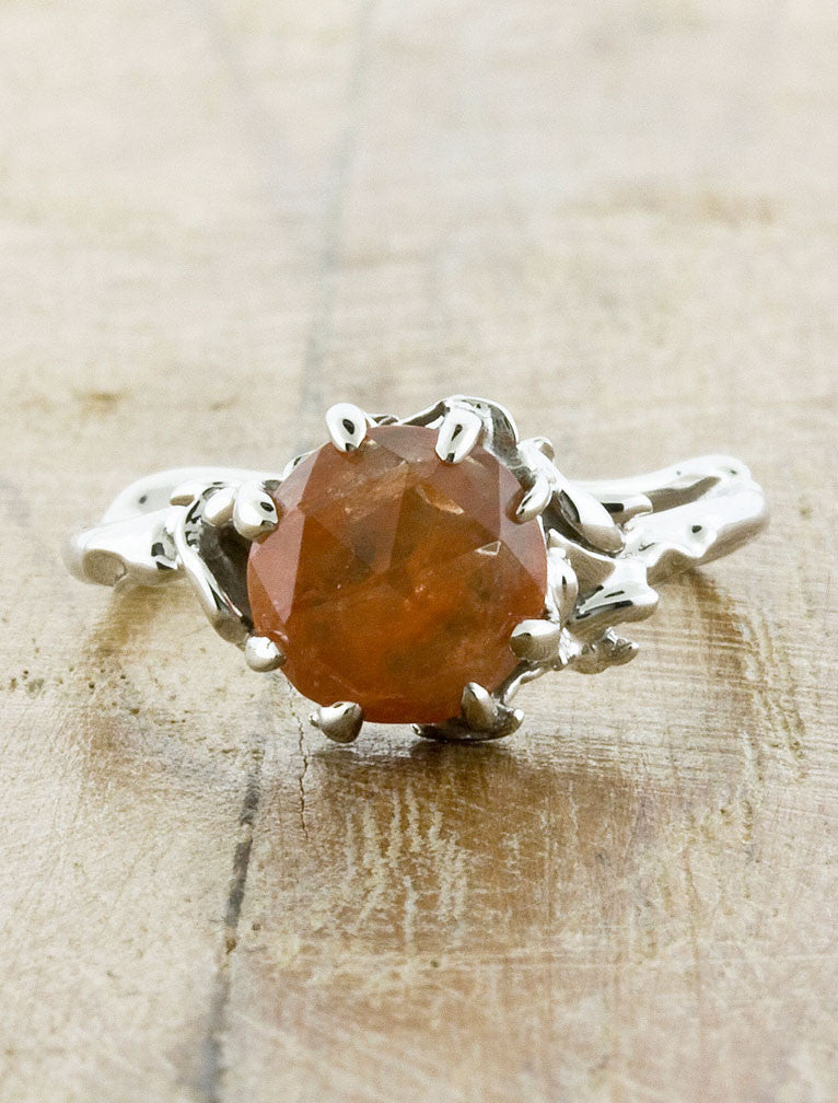 Colette: Nature Inspired Quartz Engagement Ring | Ken & Dana Design