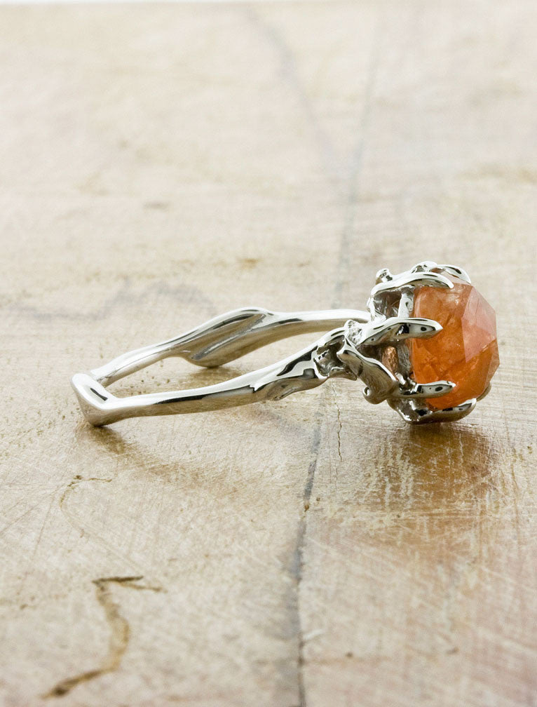 Colette: Nature Inspired Quartz Engagement Ring | Ken & Dana Design